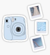 Blue Polaroid Stickers | Redbubble