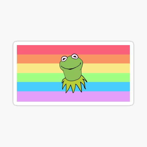 "Pride Kermit" Sticker by kunfucious | Redbubble