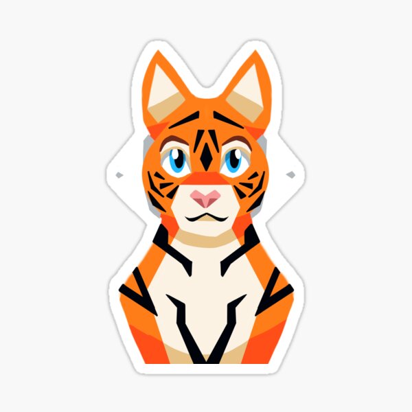 "Cute Abstract Tiger" Sticker for Sale by alexandra-izag | Redbubble