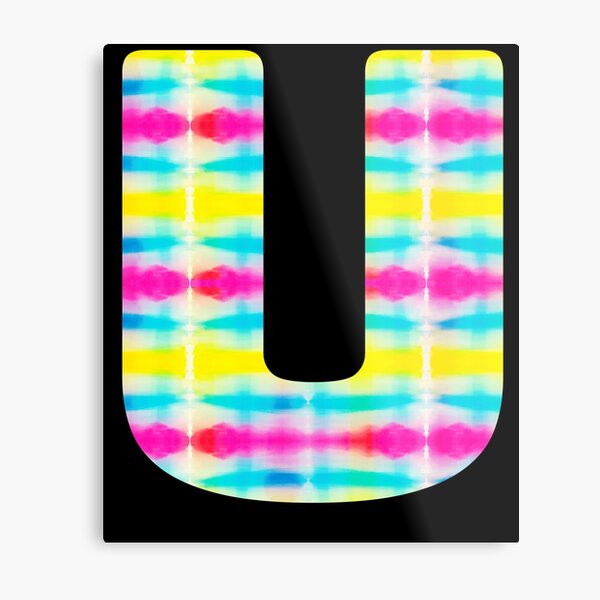 Lámina metálica «Tie Dye Alphabet U (letra U mayúscula), letra U» de ...