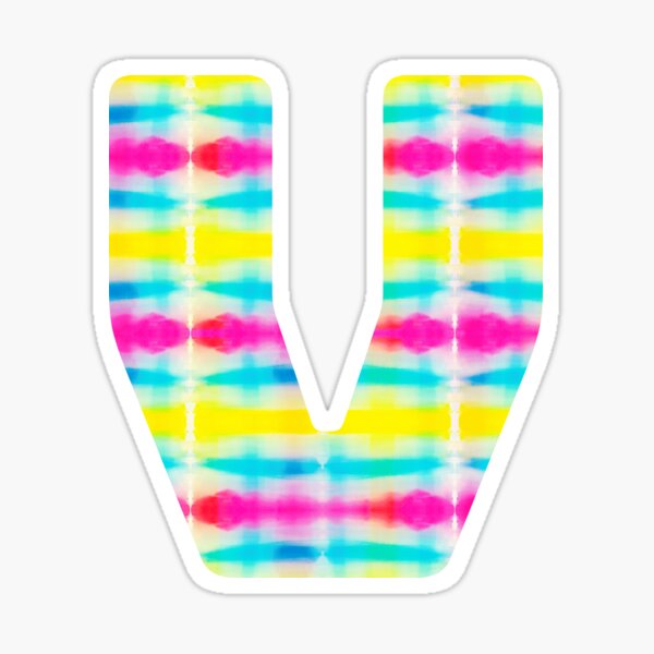 "Tie Dye Alphabet V (Uppercase letter v), Letter V" Sticker for Sale by ...
