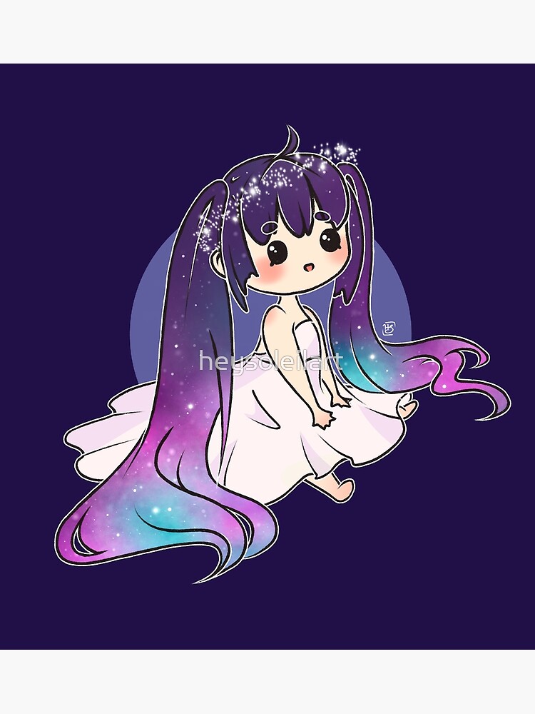 Galaxy Girl Chibi Metal Print For Sale By Heysoleilart Redbubble