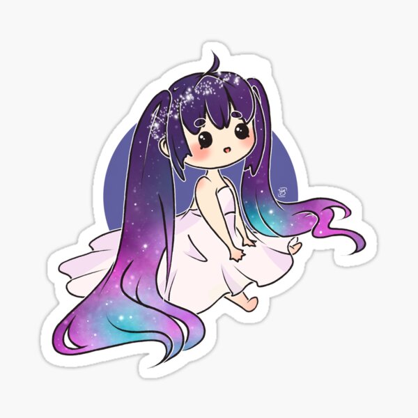 "Galaxy Girl Chibi" Sticker for Sale by heysoleilart | Redbubble