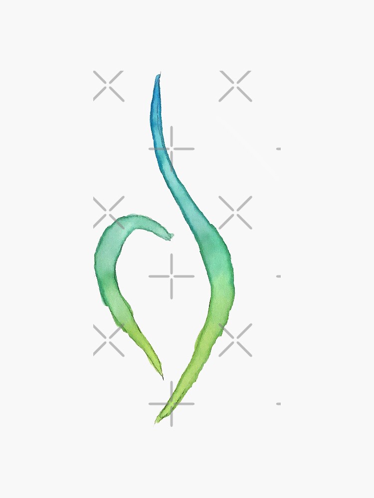 "NEDA Symbol Watercolor" Sticker by sirenscalling | Redbubble