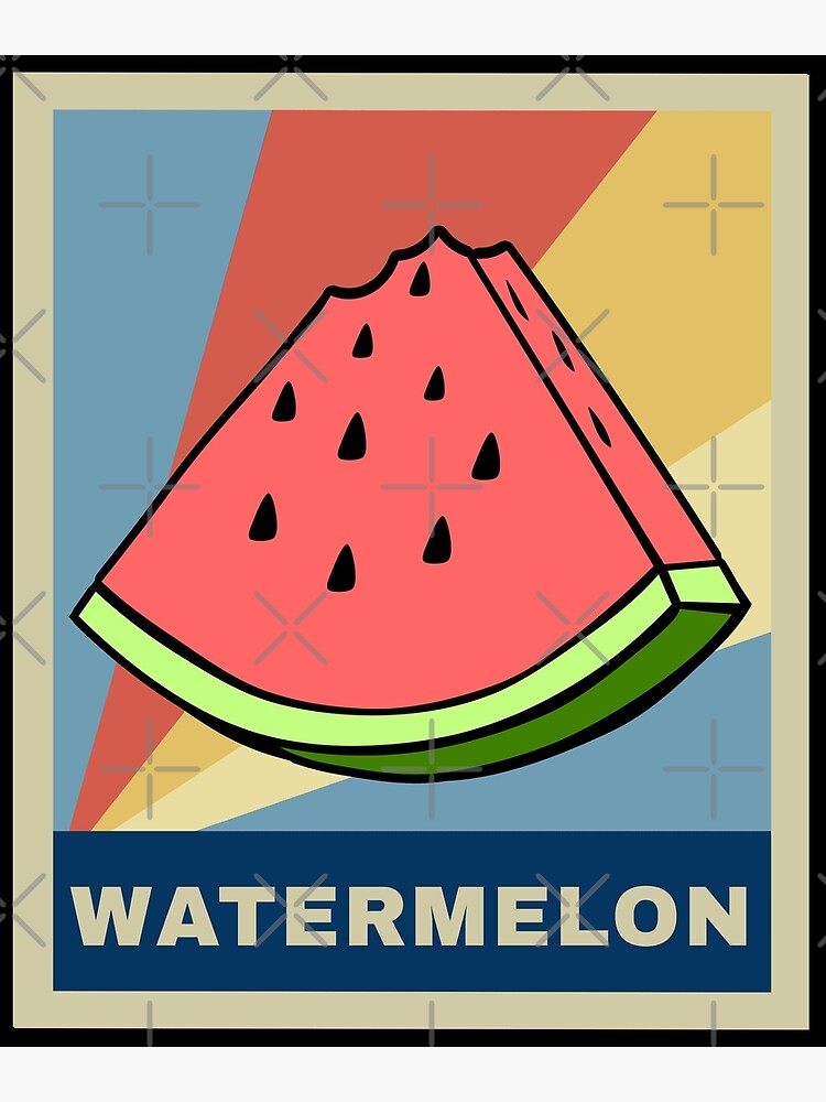 "Vintage Retro Watermelon Slice Summer Fruit " Poster for Sale by ...