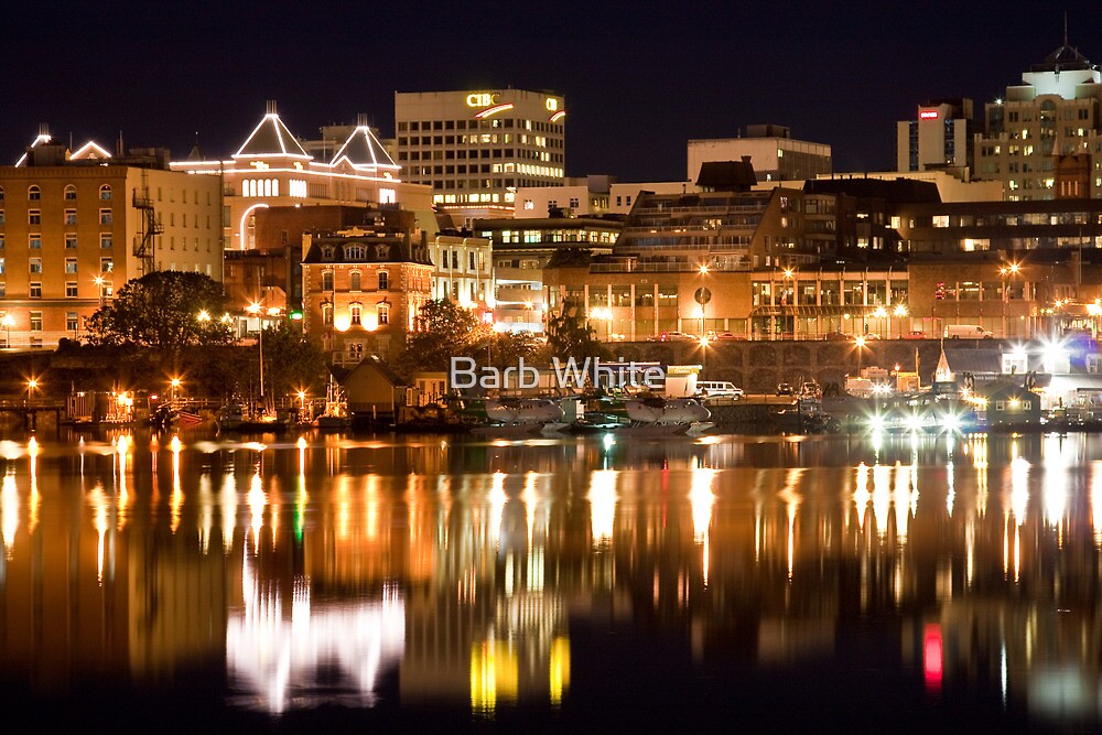 "Victoria, B.C., skyline at night" by Barb White | Redbubble
