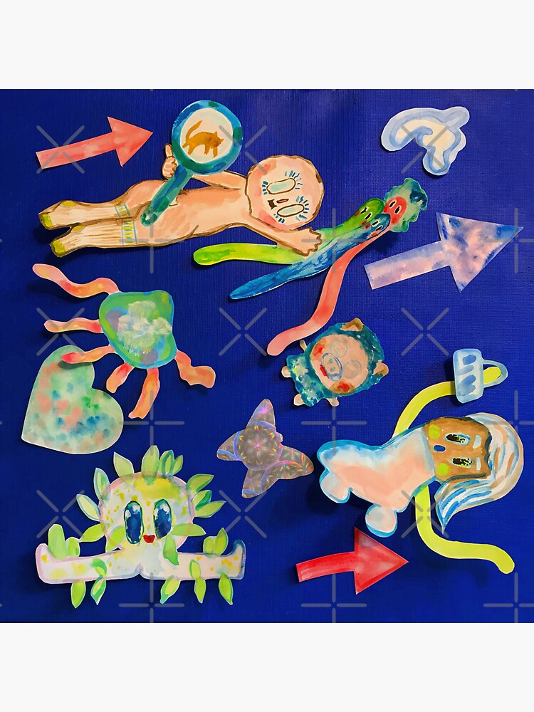 "Groovy motion gang" Sticker for Sale by helenashimizu | Redbubble