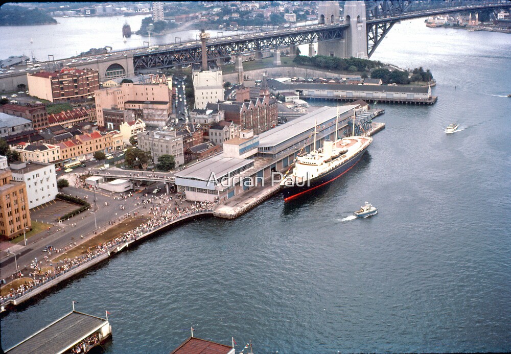 "Circular Quay (West), The Rocks & Royal Yacht Britannia, Sydney 1963 ...