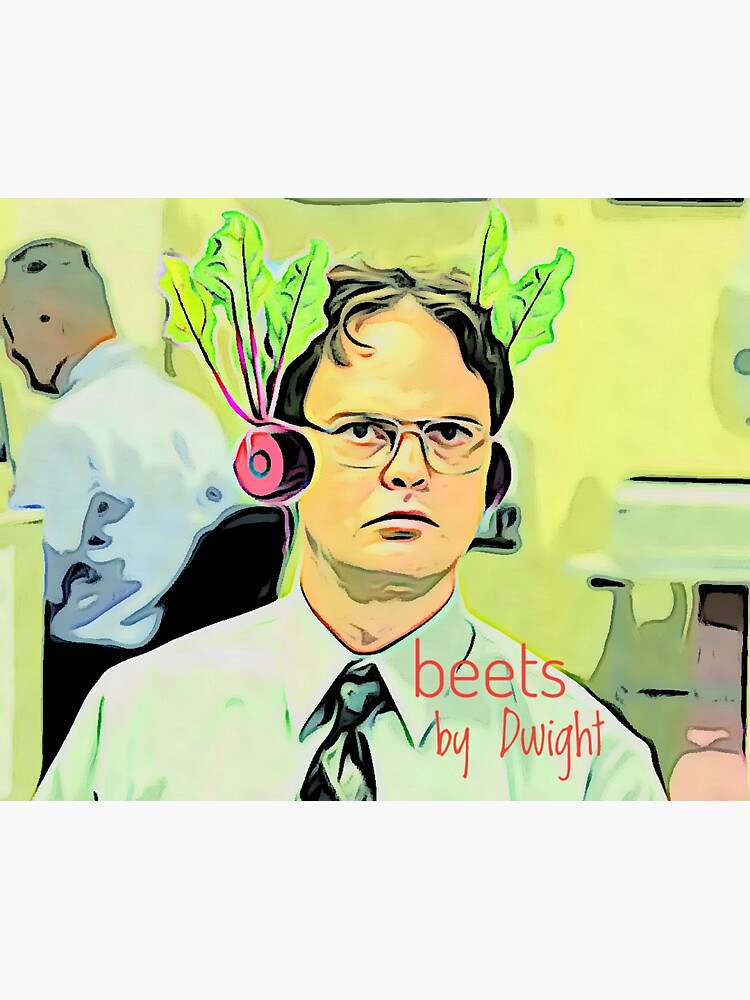 "Beets by Dwight" Sticker for Sale by rascon98art | Redbubble