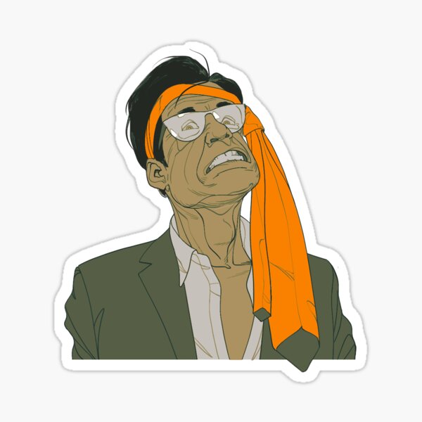 "Brave Salaryman//006//TooMuchBiru" Sticker for Sale by CalumAWatt ...