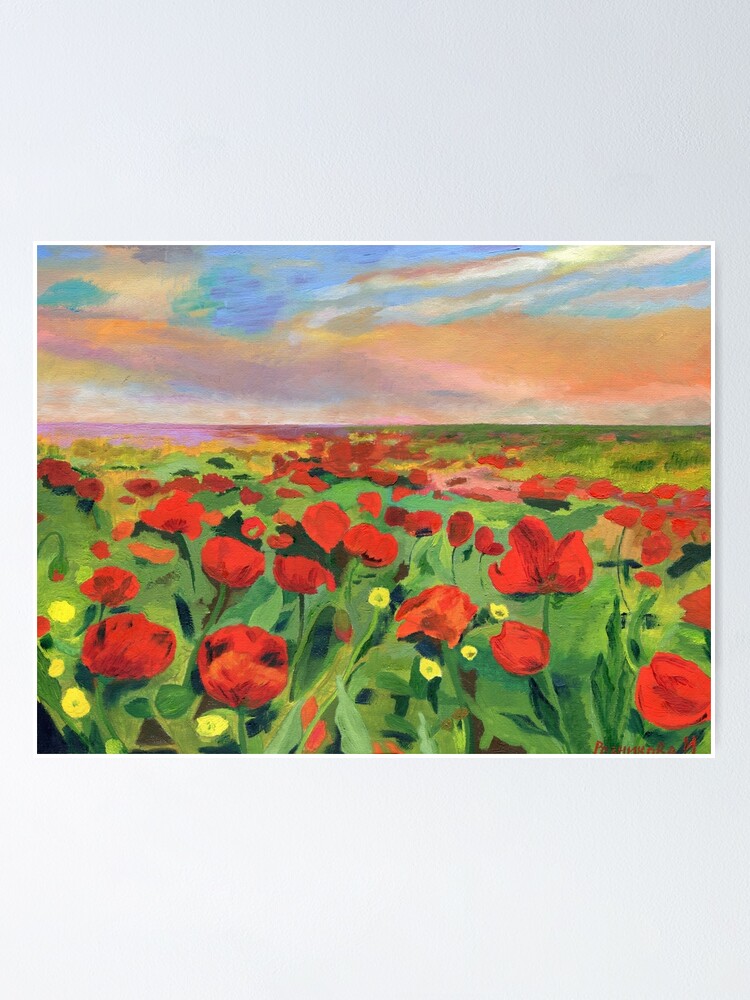 "Poppy field" Poster by IrinaReznikova | Redbubble