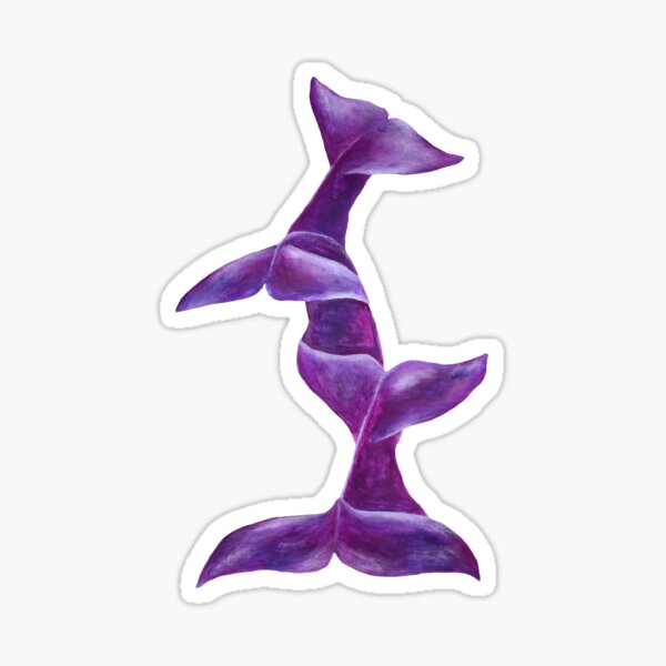 "Kopie von Whaletail / Fluke (purple)" Sticker for Sale by DorisThomas ...