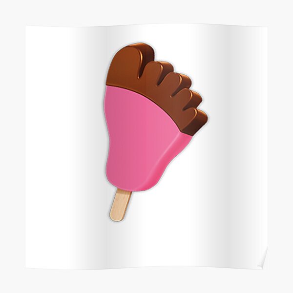 "Patousa Ice Cream - Foot Ice Cream Fuuny Graphic Design" Poster by ...