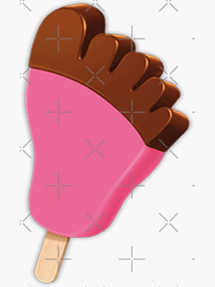 "Patousa Ice Cream - Foot Ice Cream Fuuny Graphic Design" Sticker for ...