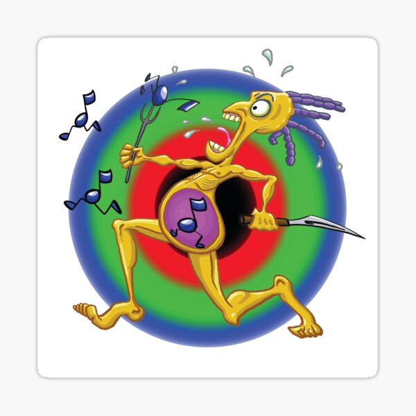 "Panic note eater" Sticker for Sale by bigtimeartguy | Redbubble