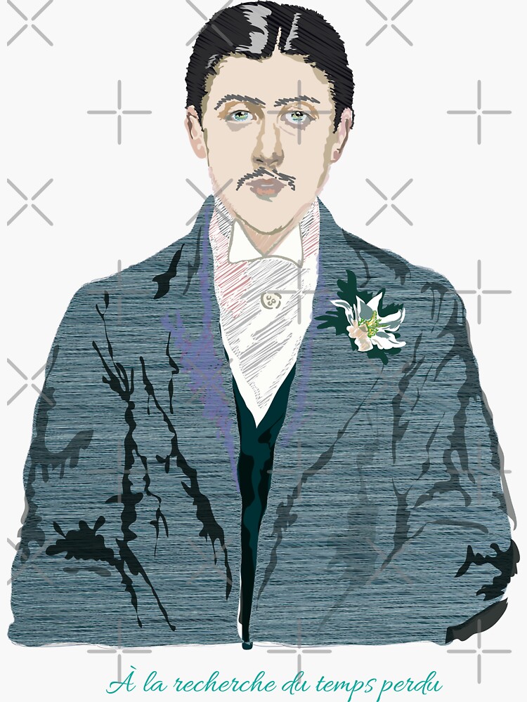 Sticker « Portrait de Marcel Proust », par Slownessi | Redbubble