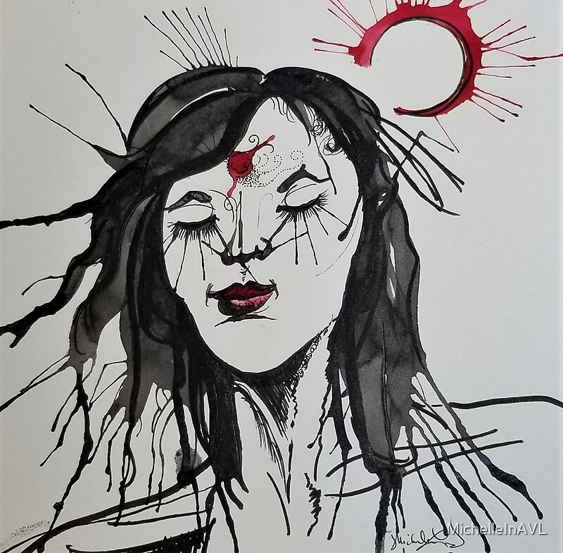 "Lady in ink" by MichelleInAVL | Redbubble