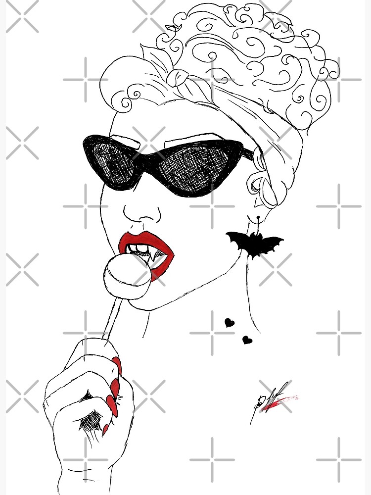"Vamp Pin Up " Poster for Sale by baudrillier | Redbubble