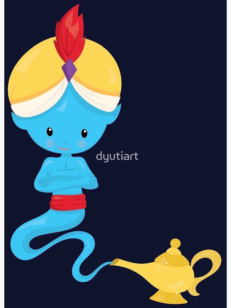 Lámina fotográfica «Genie - Chibi - Kawaii - Aladdin - Noches árabes ...