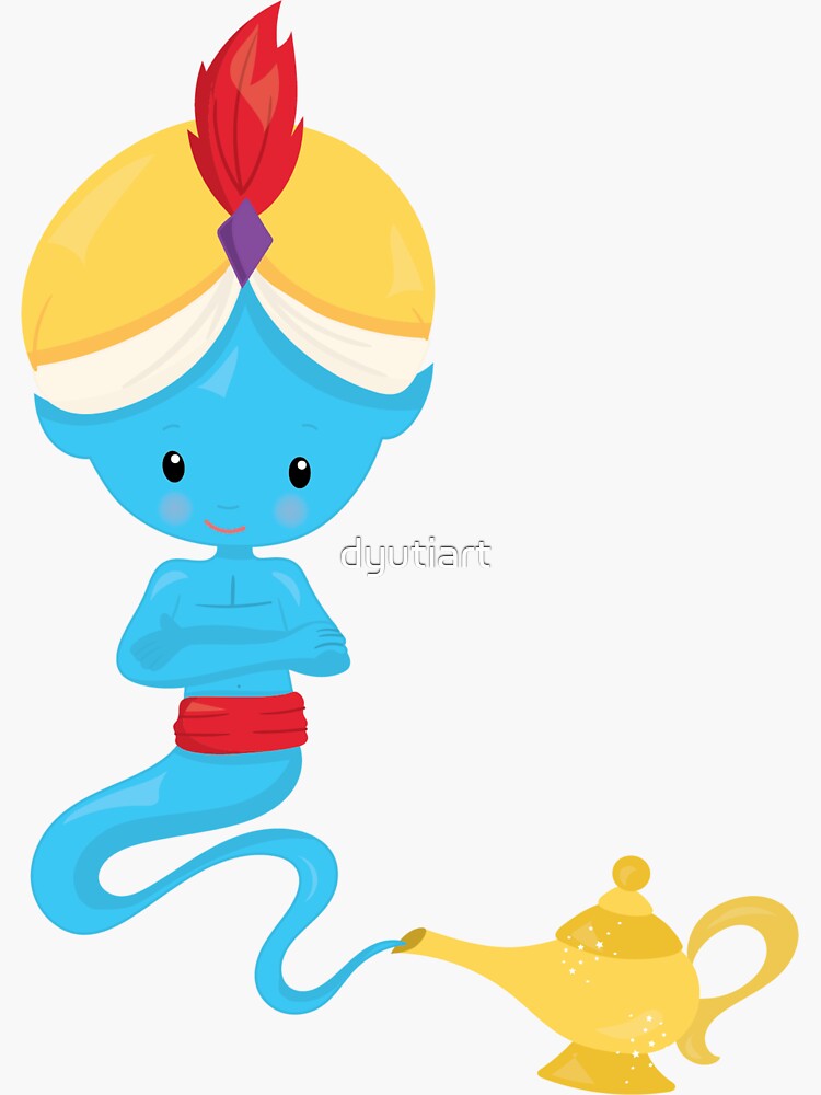 Pegatina «Genie - Chibi - Kawaii - Aladdin - Noches árabes» de dyutiart ...