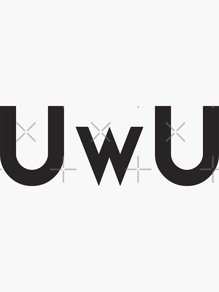 "UwU (black)" Sticker for Sale by didijuca | Redbubble