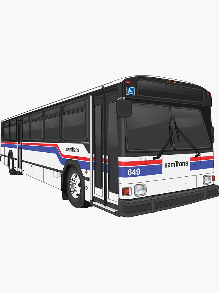 "SamTrans Phantom Bus" Sticker for Sale by kevinne | Redbubble