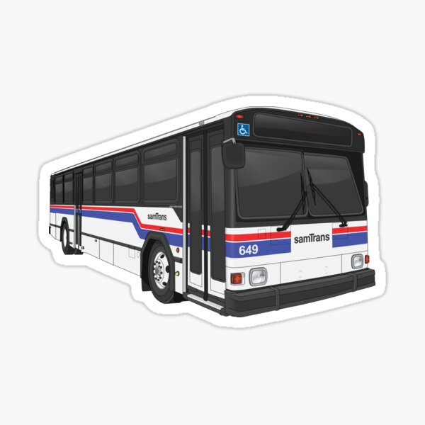 "SamTrans Phantom Bus" Sticker for Sale by kevinne | Redbubble