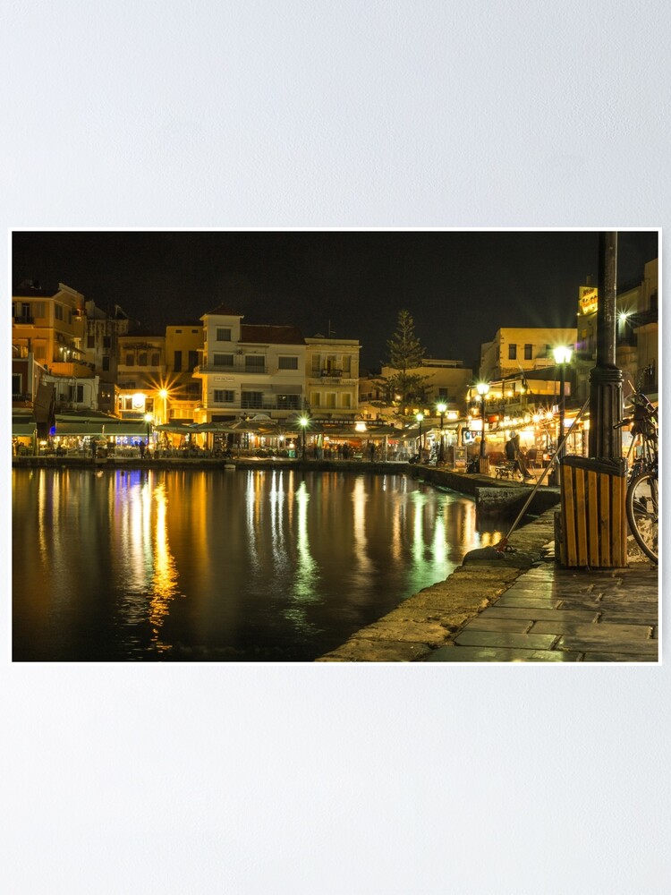 "chania by night" Poster by kippis | Redbubble
