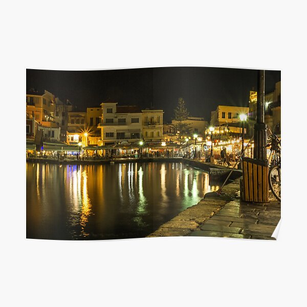 "chania by night" Poster by kippis | Redbubble