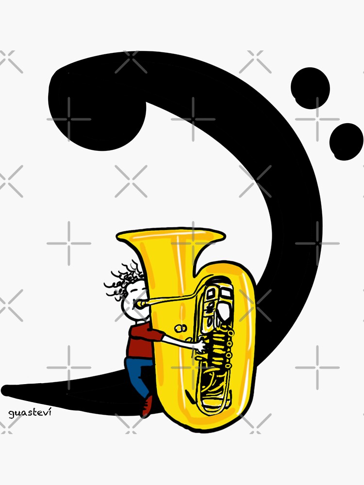 "Tuba life" Sticker by guastevi | Redbubble