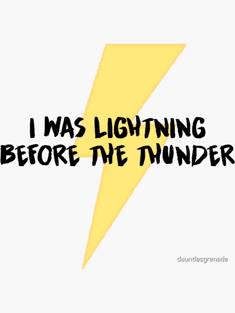 "Thunder" Sticker for Sale by dauntlesgrenade | Redbubble