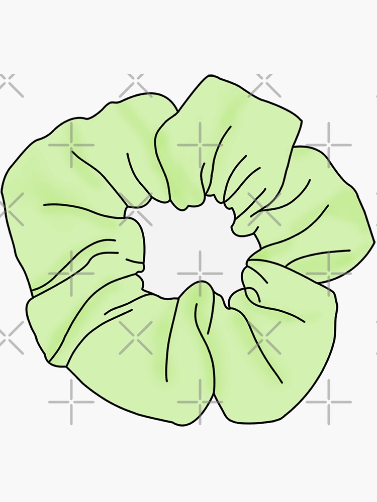 "Pastel Green Scrunchie" Sticker for Sale by Isabelle-Anne | Redbubble