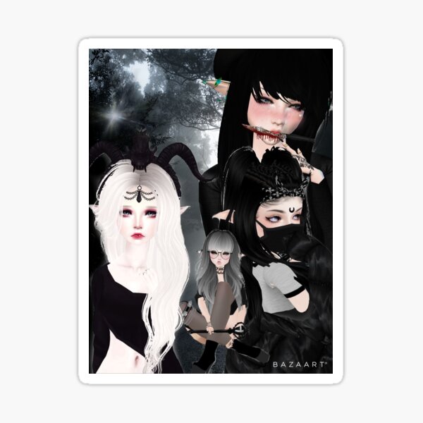 "Dark elves imvu edit" Sticker by Redr0s3 | Redbubble