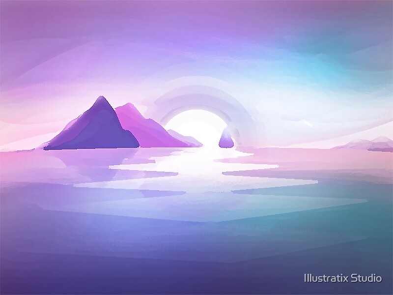 "Sunset soft colors" by Illustratix Studio | Redbubble