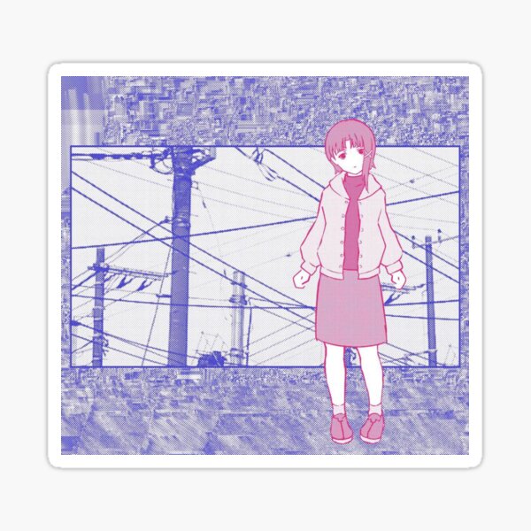 "Pink Lain" Sticker for Sale by rumow | Redbubble