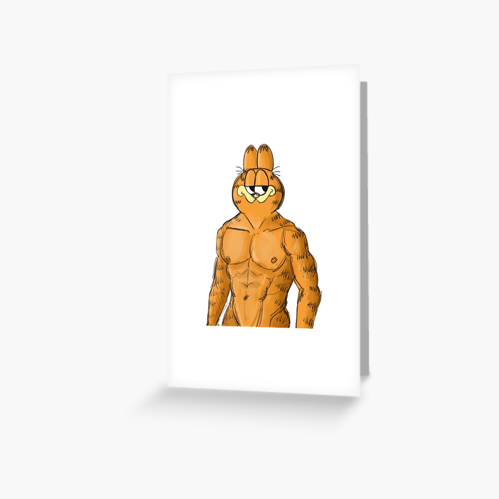 "buff garfield" Greeting Card by reidject | Redbubble