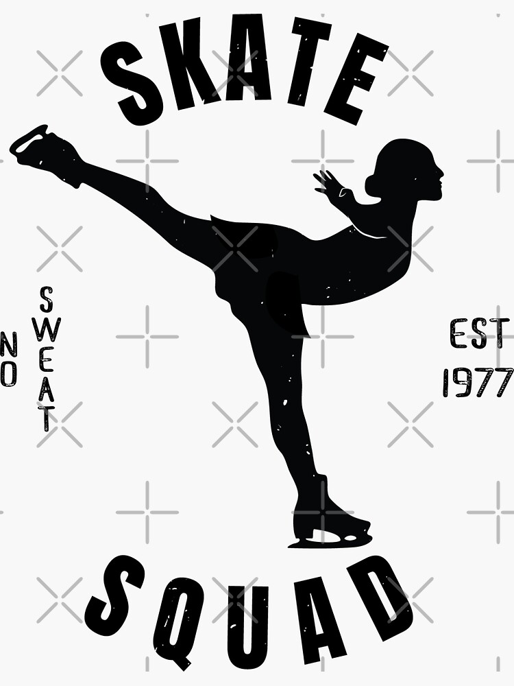 "Girls Ice Skate Squad Girls Ice Skating Gift" Sticker for Sale by ...