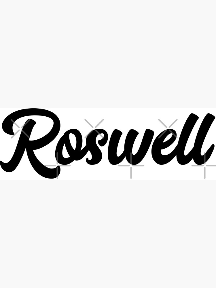 Roswell Black Script Premium Matte Vertical Poster sold by Olive ...