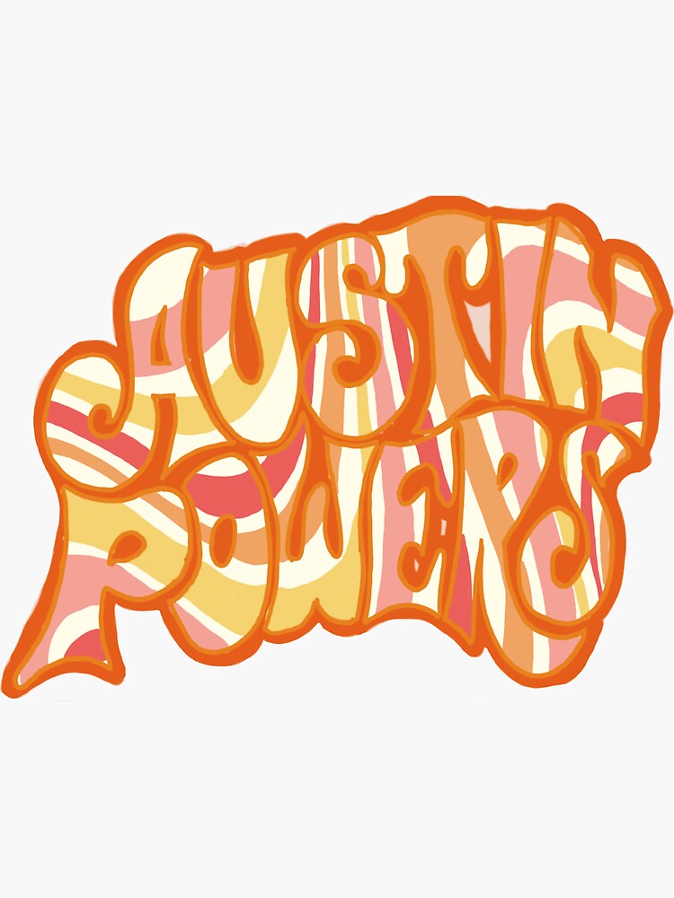 "Austin Powers Logo" Sticker for Sale by dasha4 | Redbubble