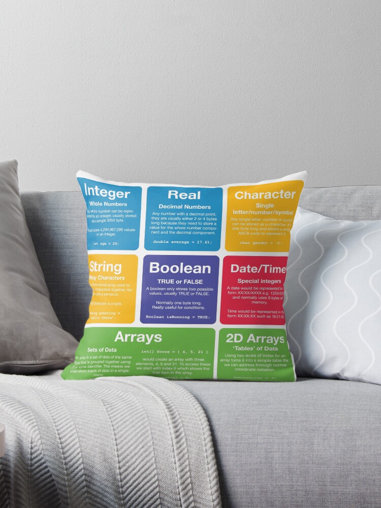 "Programming Data Types (Coding Literacy)" Poster for Sale by lessonhacker | Redbubble