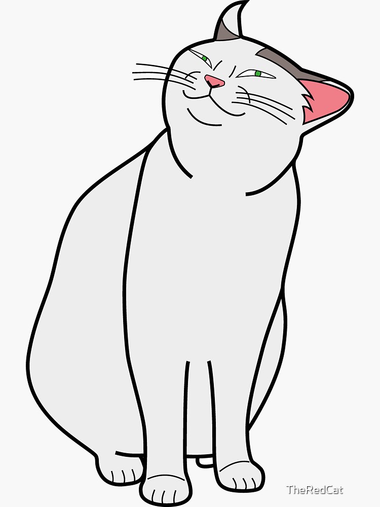 "Smug Cat Meme" Sticker for Sale by TheRedCat | Redbubble