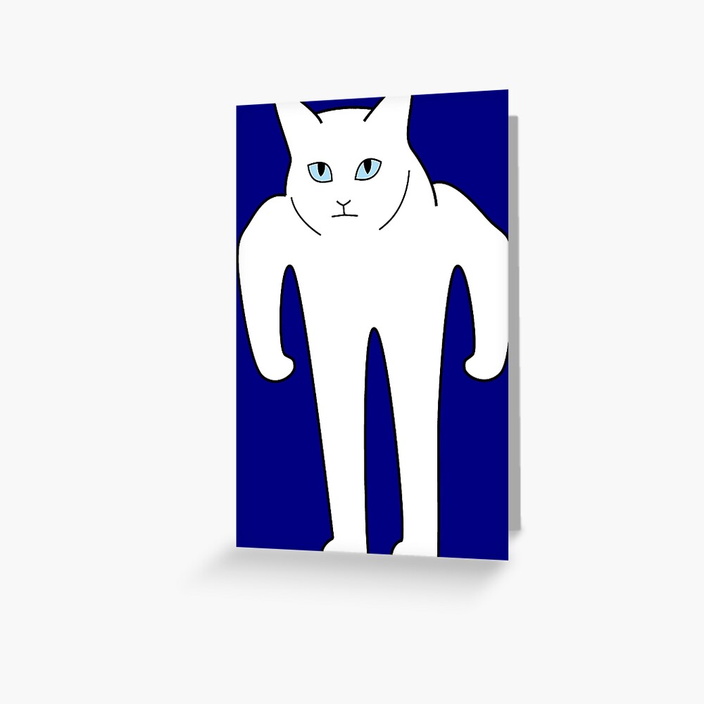 "Buff Half-Cat Meme" Greeting Card for Sale by TheRedCat | Redbubble