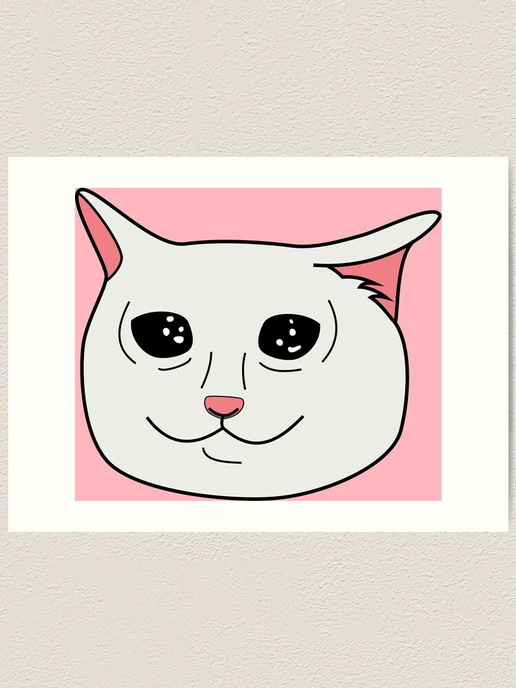"Sad Cat Meme" Art Print by TheRedCat | Redbubble