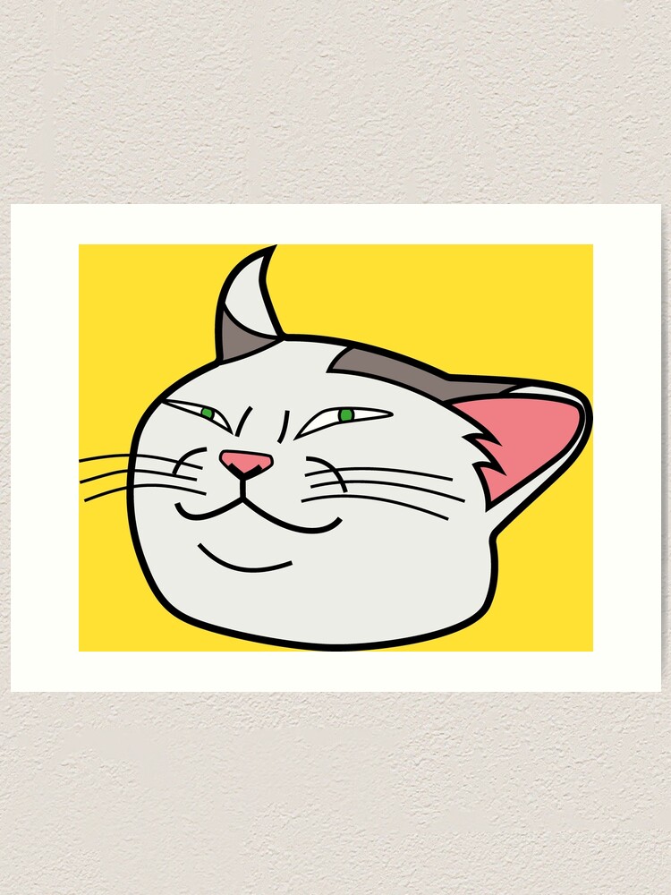 "Smug Cat Meme Face" Art Print by TheRedCat | Redbubble