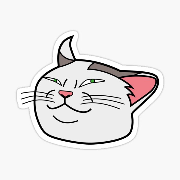 "Smug Cat Meme Face" Sticker for Sale by TheRedCat | Redbubble