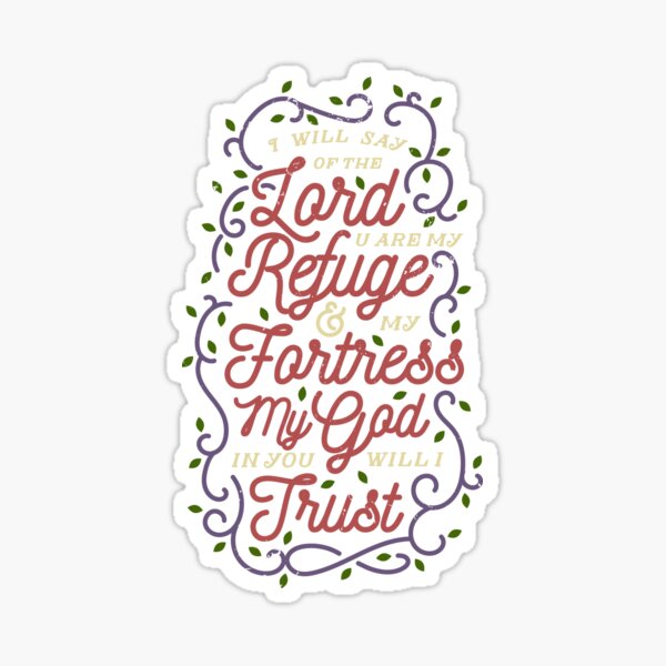 "The Lord Is My Refuge And My Fortress Christian Bible Verse Tshirt ...