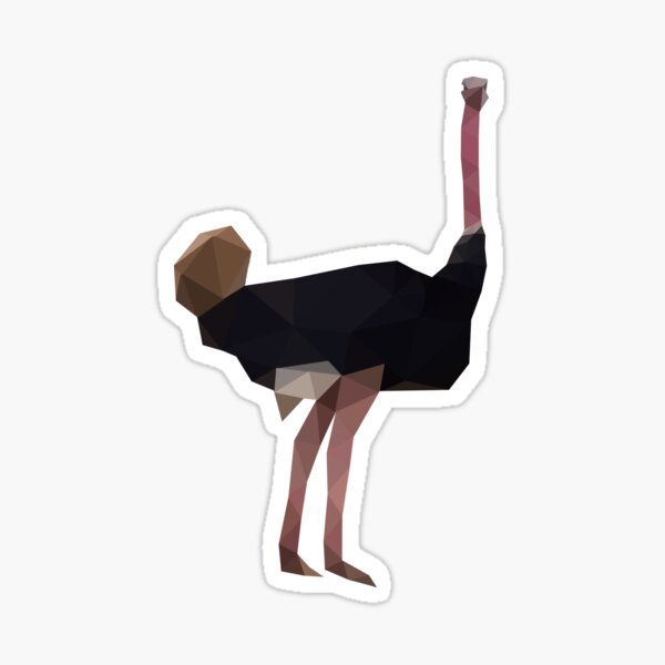 "African ostrich, bird ostrich, polygon geometric" Sticker for Sale by ...