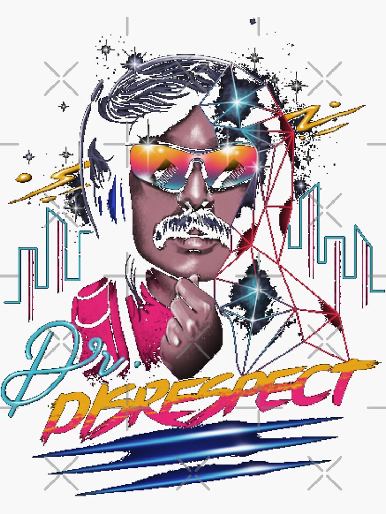 "dr disrespect" Sticker for Sale by cujikasi | Redbubble