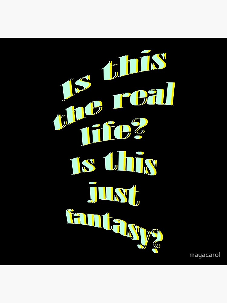 "Is this real life?" Poster by mayacarol | Redbubble