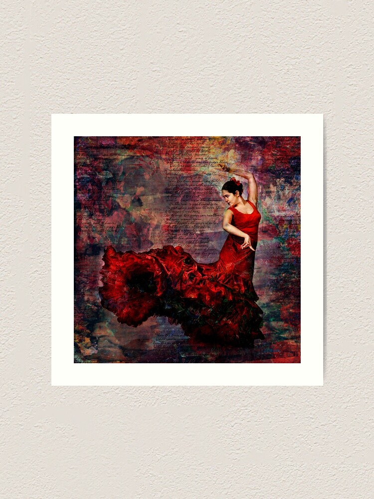 "Drama - Spanish Dancer, Flamenco, Spain, Mexico Wall decor" Art Print ...